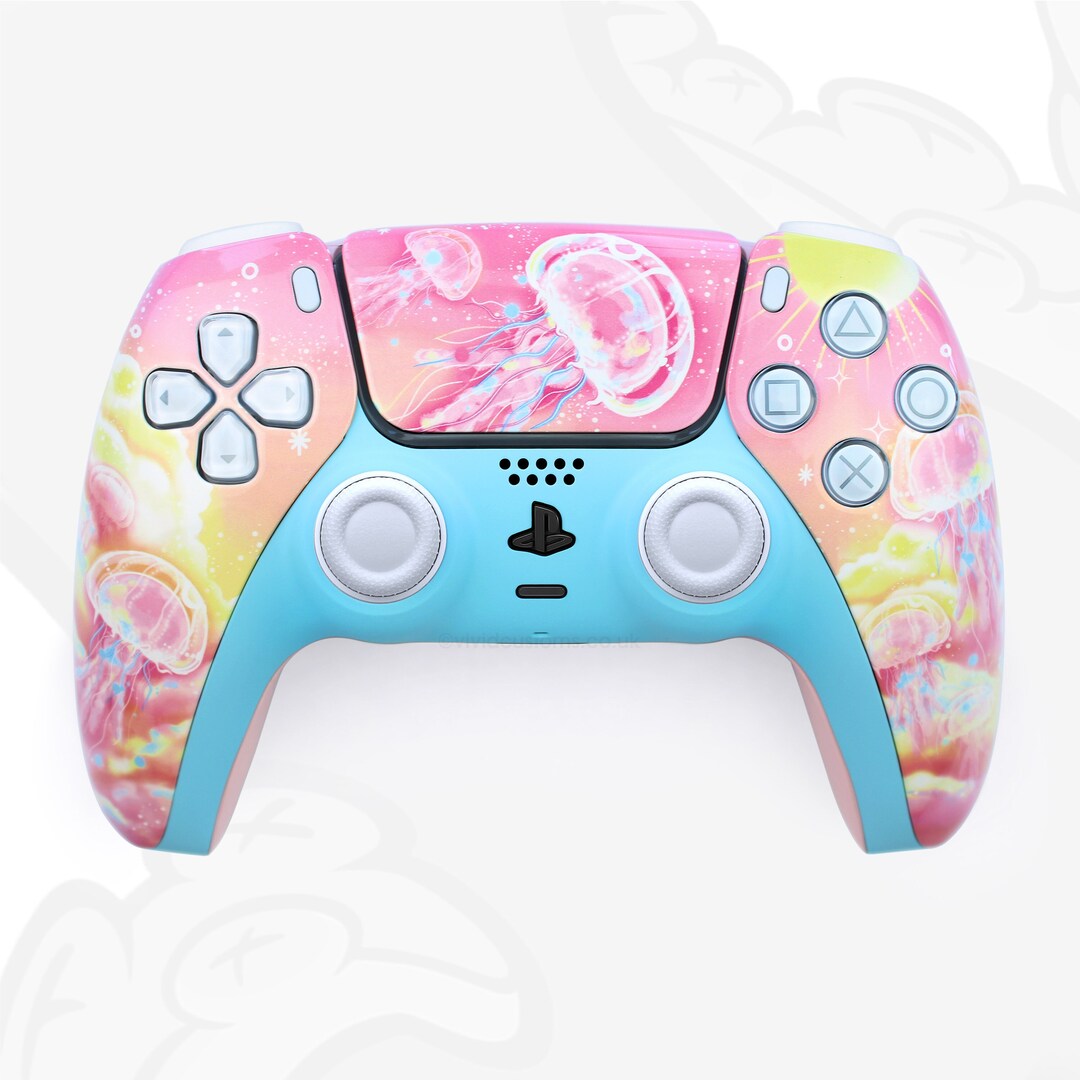 Custom PS5 Controller Pink Kawaii Gamepad Sony Playstation 5 Dualsense ...