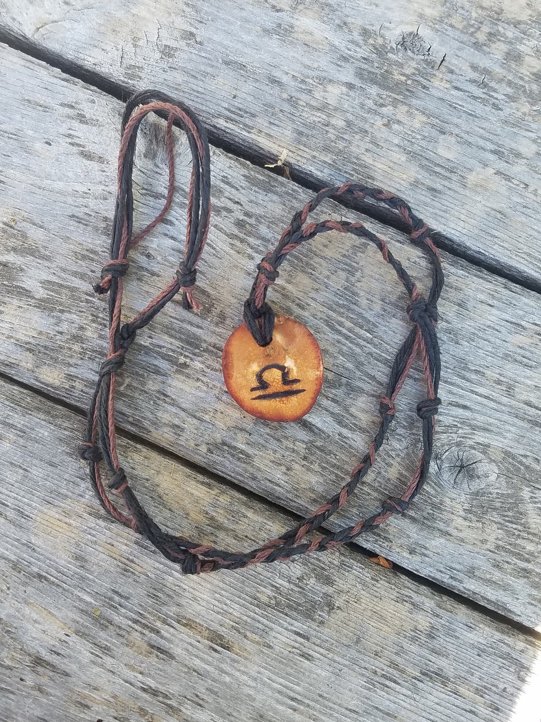 LIBRA Zodiac Sign, Constellation Pendant, Carved Avocado Faces, Birth ...