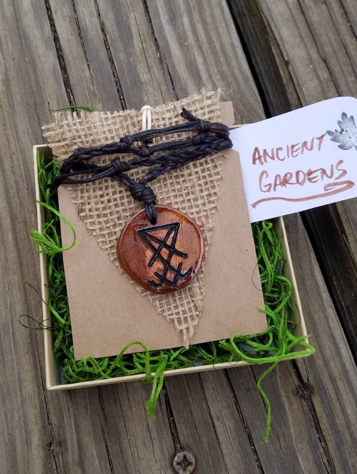 Lucifer Sigil, Carved Avocado Stone, Lucifer Necklace, Gift for Him ...