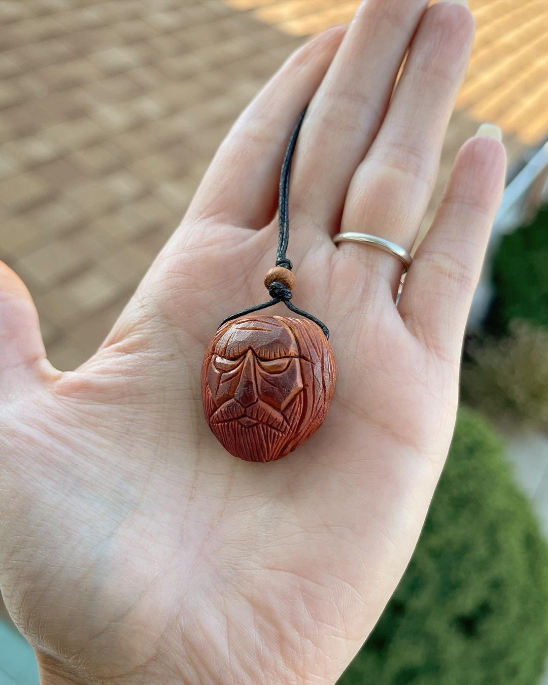 Odin Necklace, Carved Avocado Pit, Celtic, Christmas Gift, Avocado ...