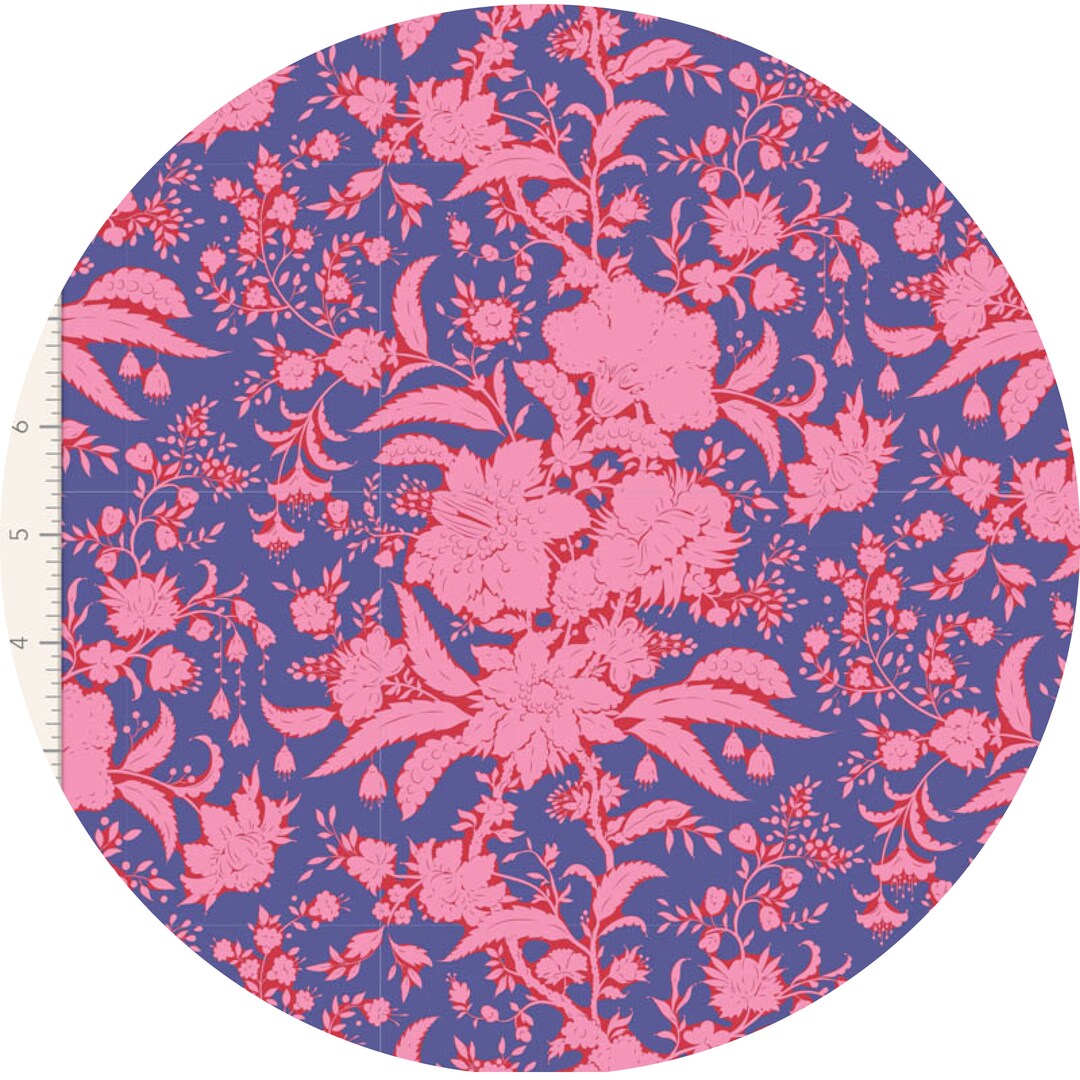 Tilda Fabrics: Bloomsville, Abloom, Prussian, 1/2 Yard, Quilting Cototn ...