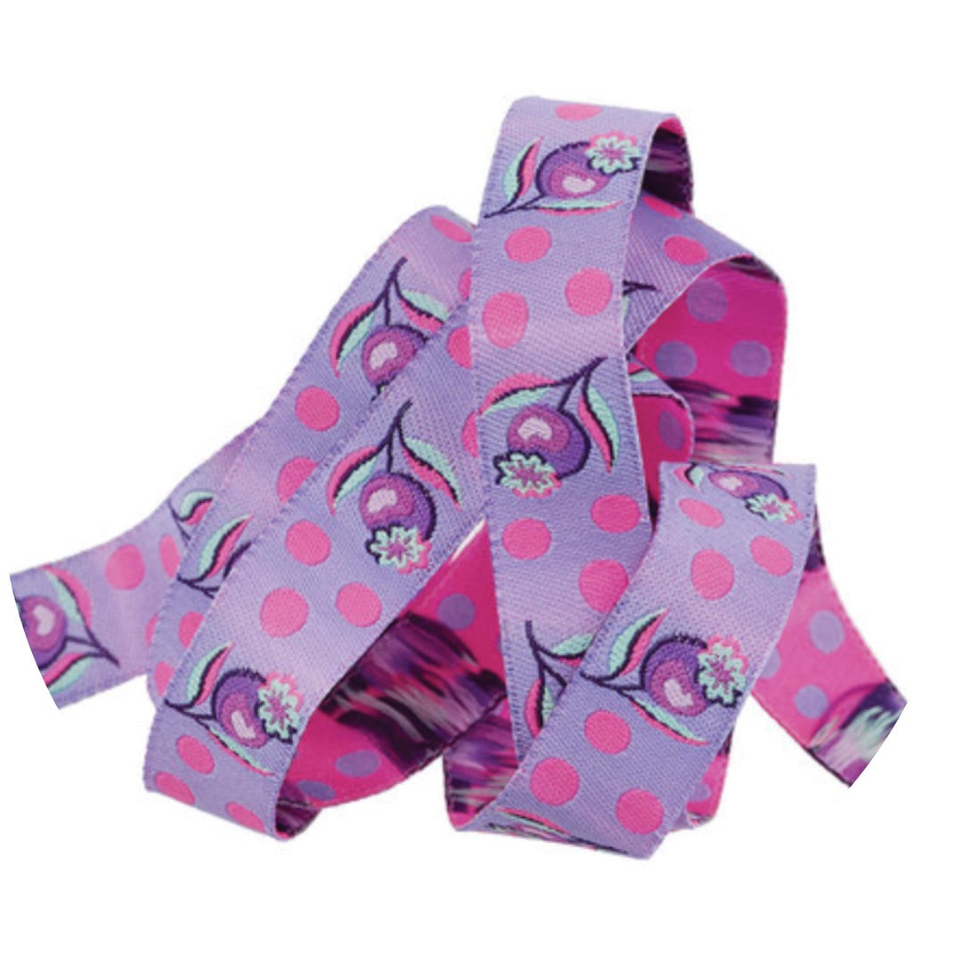 Tula Pink: Untamed, Renaissance Ribbon, Impending Bloom, Cosmic, 16mm ...