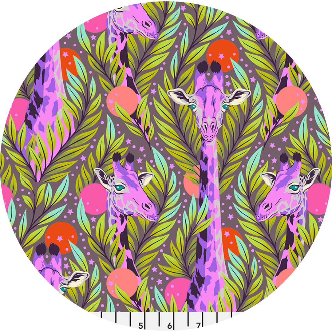 Tula Pink: Everglow & Neon True Colors, Neck for Days, Mystic, 1/2 Yard ... Tula Pink: Everglow & Neon True Colors, Neck for Days, Mystic, 1/2 Yard ...