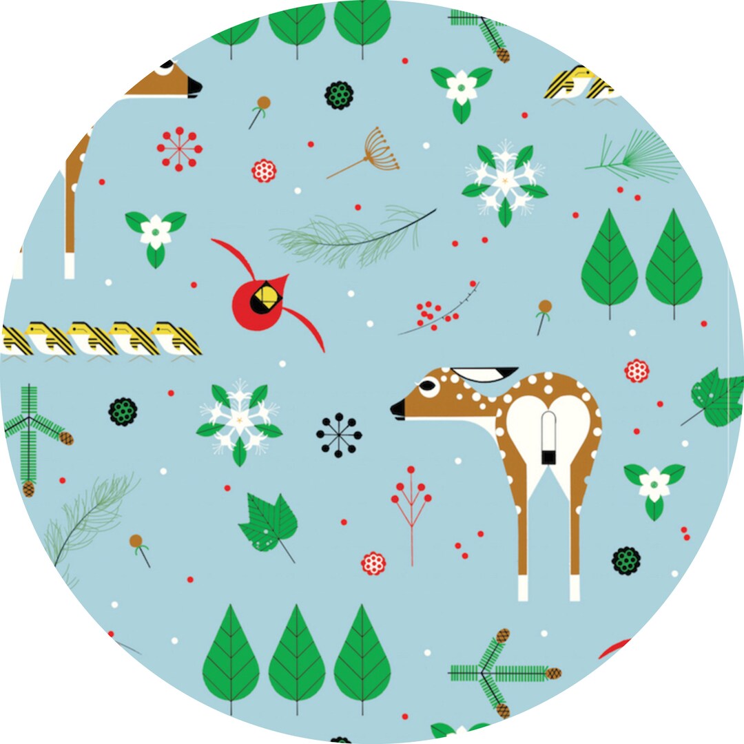 Birch Fabrics: Charley Harper, Winter Wonderland, Main, 1/2 Yard ...