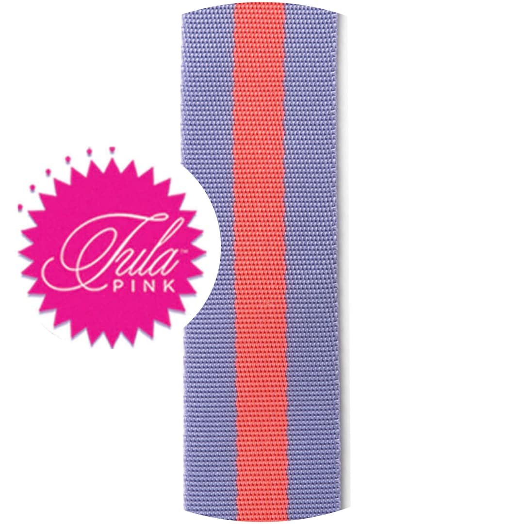 Tula Pink Webbing: Lavender and Neon Peach, Nylon, 1 Yard, Webbing - Etsy
