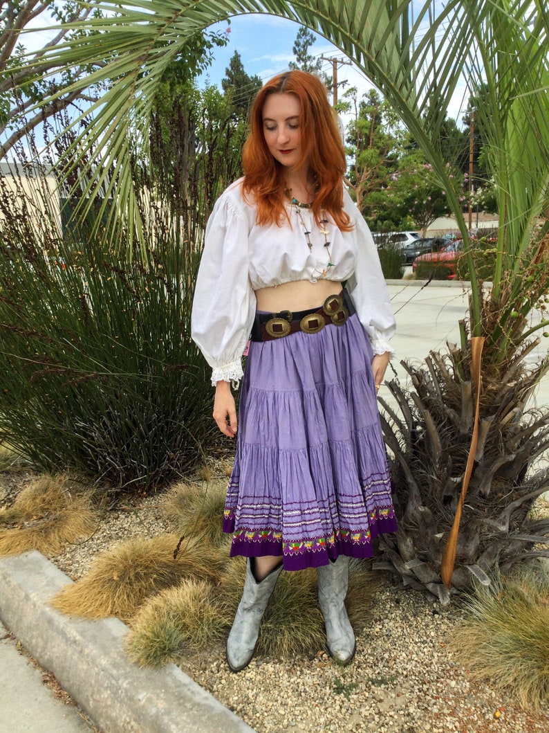 1950s Purple Ric Rac Trimmed Pato Skirt - Etsy