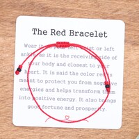 Handmade Red String Bracelet for Luck & Protection | Adjustable Satin ...