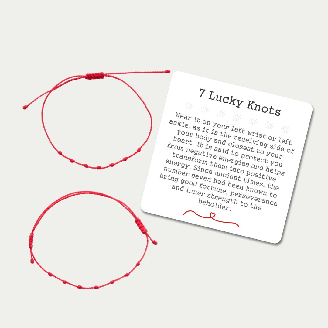 Seven Knot Cord Bracelet or Anklet, Protection, Good Luck Bracelet - Etsy