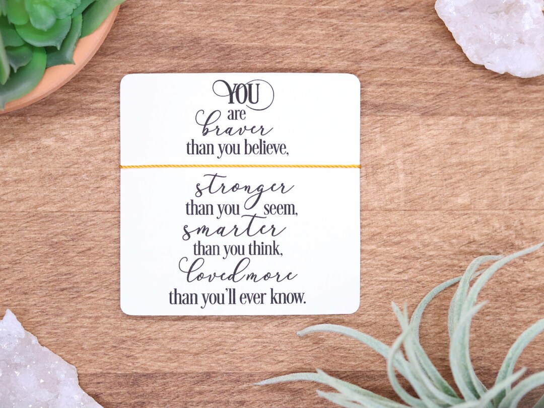 You Are Braver, Simple Cord Bracelet, Pick Your Color & Style, Dainty ...