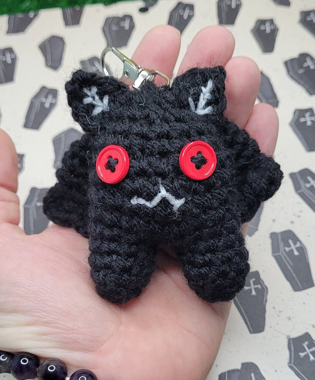 Mini Mothman Amigurumi Keychain Phanthomhive Crafts - Etsy