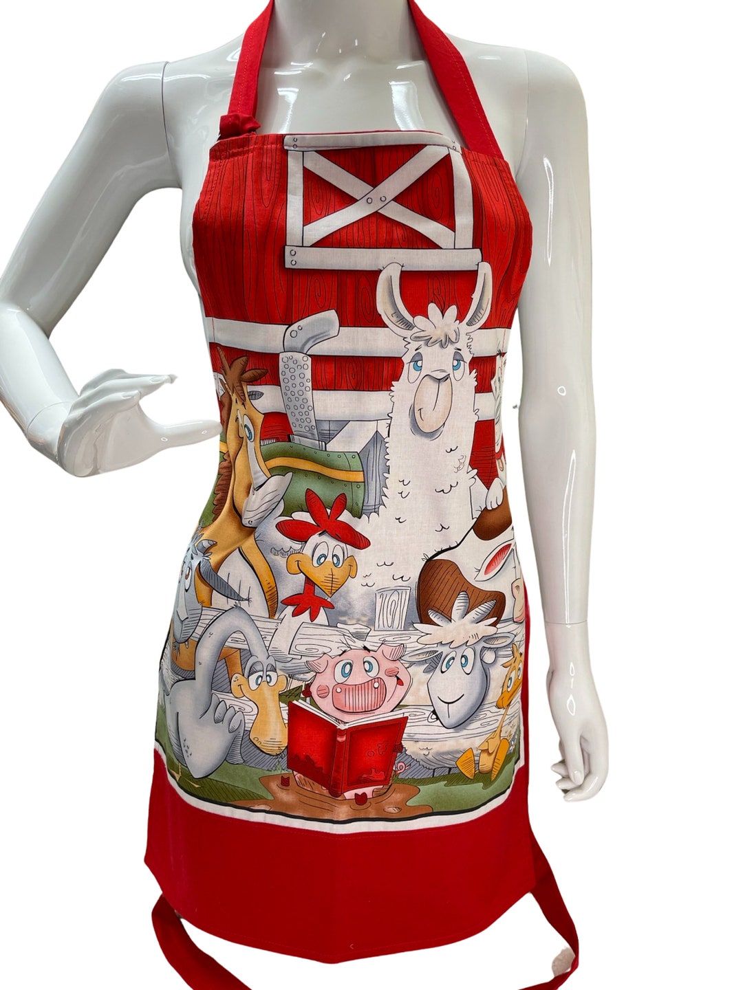 Farm Friends Apron 100% Cotton - Etsy