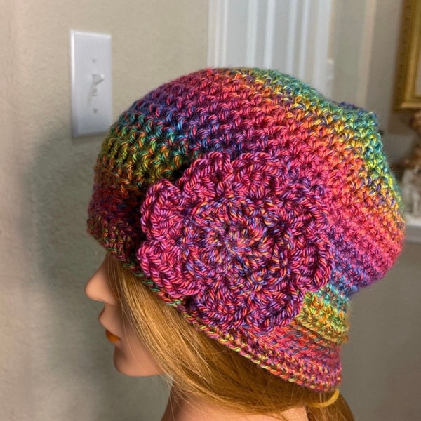Crochet Flower Hat - Etsy