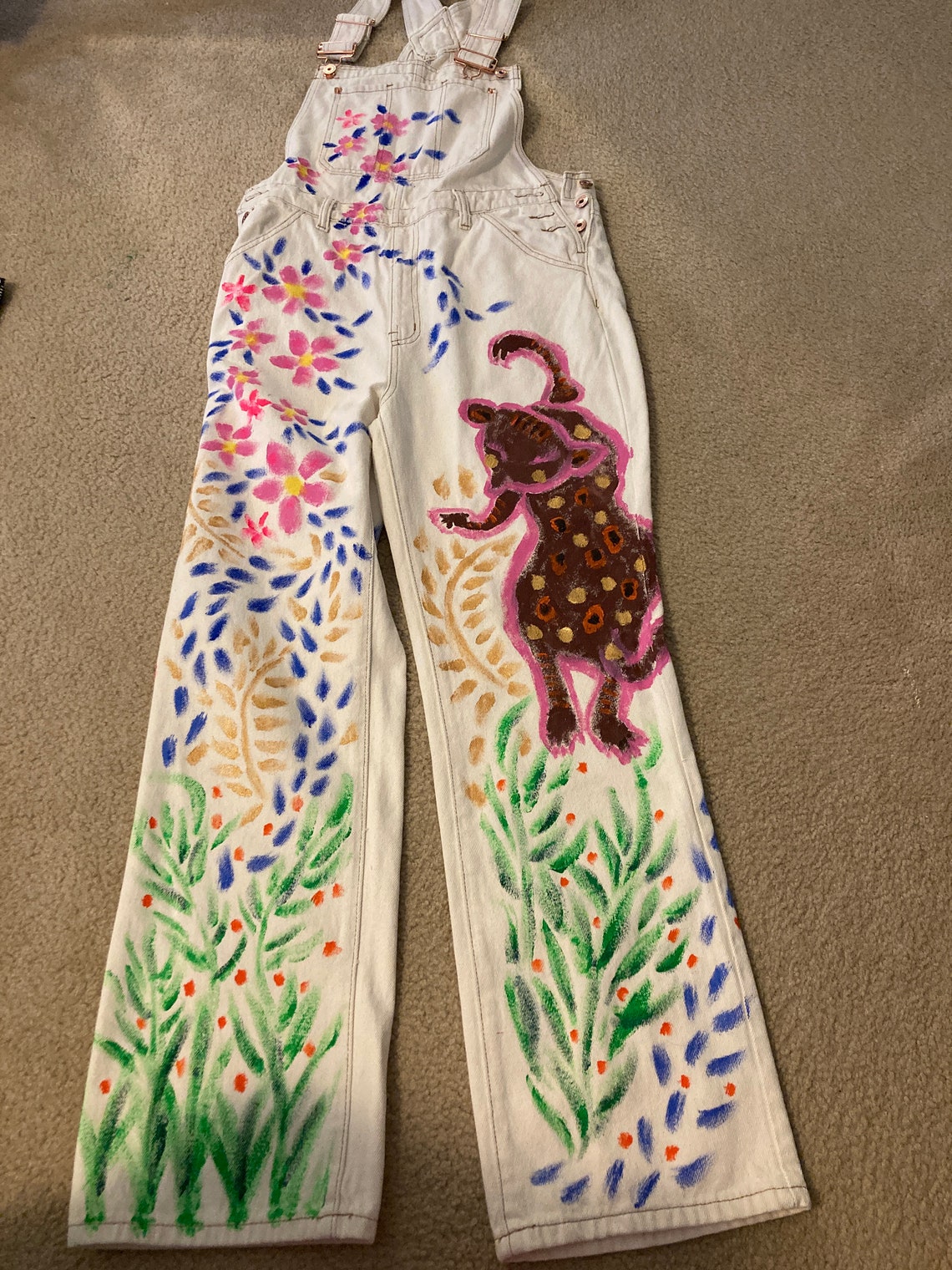 Hand Painted Safari Overalls - Etsy