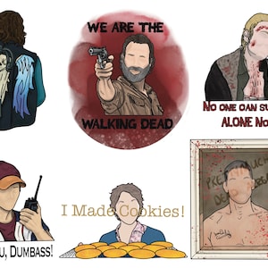 Set of 6 the Walking Dead Vinyl Stickers - Etsy
