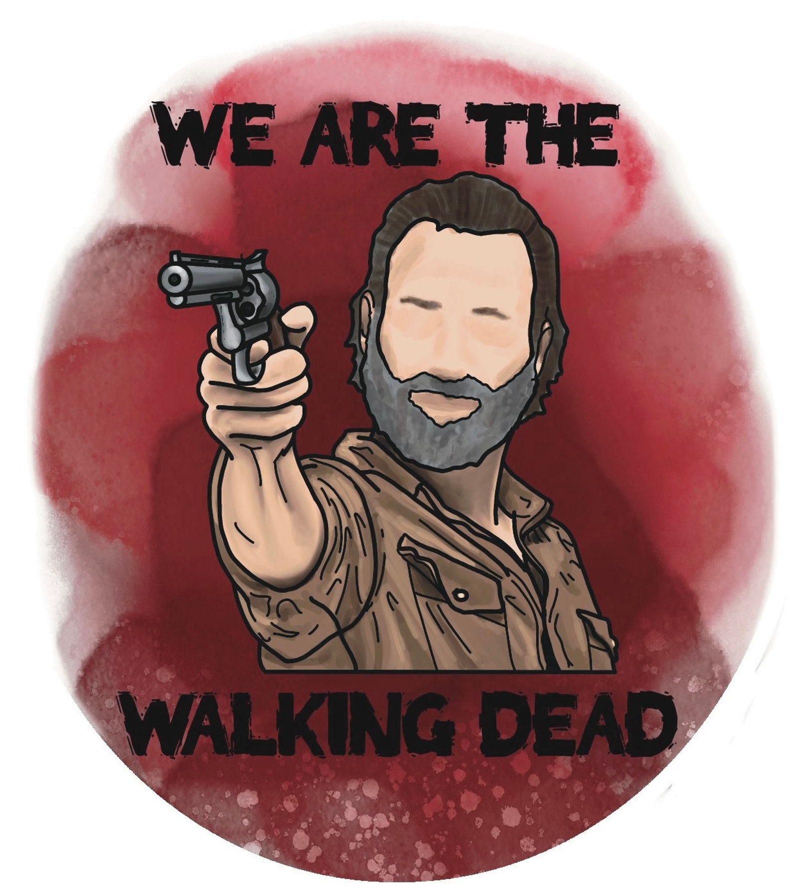 Set of 6 the Walking Dead Vinyl Stickers - Etsy