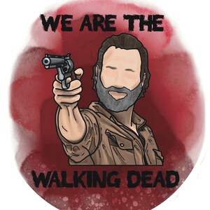 Set of 6 the Walking Dead Vinyl Stickers - Etsy
