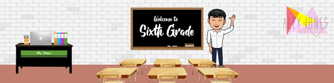 Customizable Google Classroom Banner - Basic Banner - Bitmoji Classroom ...