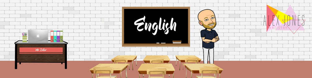 Customizable Google Classroom Banner - Basic Banner - Bitmoji Classroom ...
