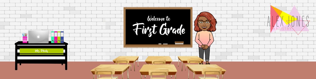 Customizable Google Classroom Banner - Basic Banner - Bitmoji Classroom ...