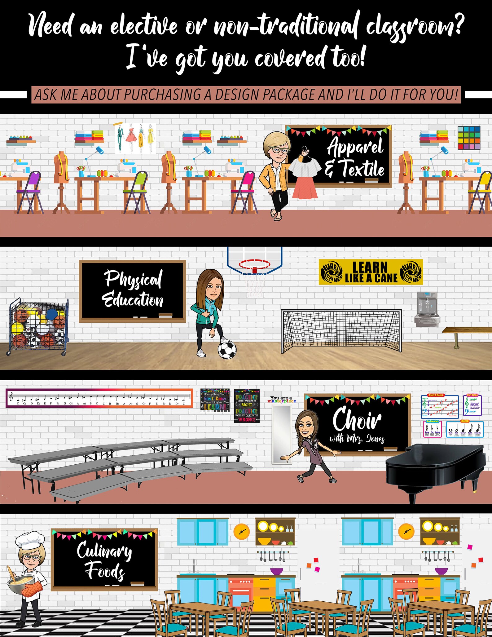 Customizable Google Classroom Banner - Basic Banner - Bitmoji Classroom ...