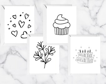 Color Your Own Cards - Etsy