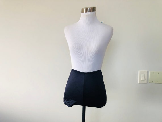 Large Black Vassarette Girdle Shapewear Nylon Spandex… - Gem