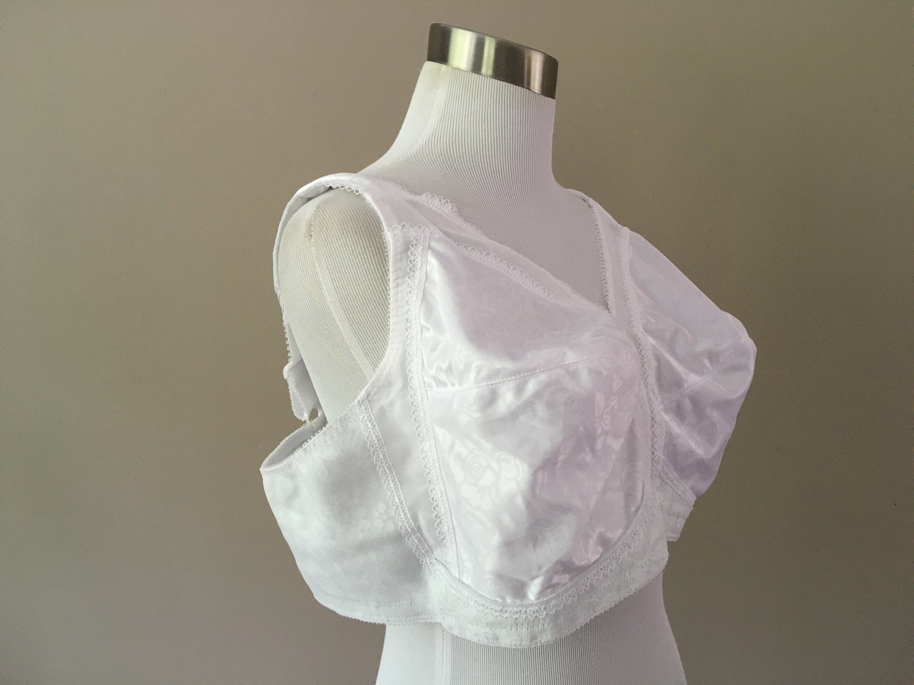 Bra 48C Playtex White Lace Trim Soft Cup Plus Size Brassiere | Etsy