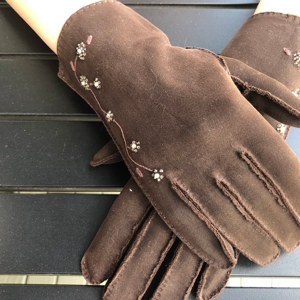 Embroidered Gloves - Etsy
