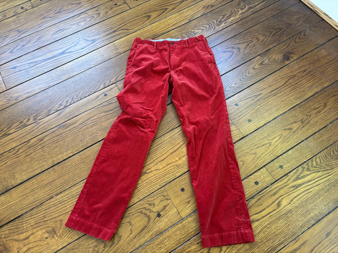 Ralph Lauren POLO Red Corduroy Mens Pants 32 X 34 P Vintage Apparel - Etsy