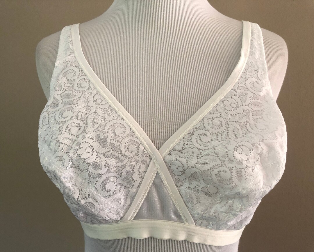 Bra 36C Playtex White Lacy Everyday Basics Brassiere Vintage Lingerie ...