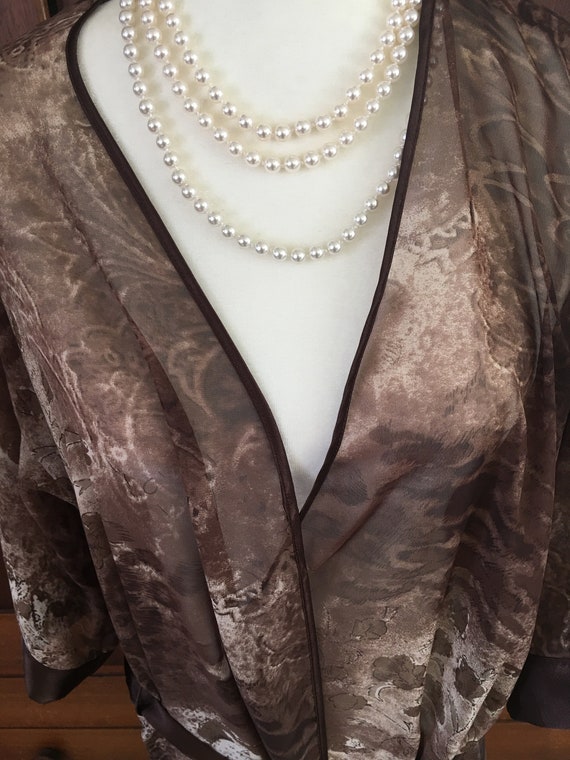 Large Robe Cinema Etoile Animal Print Robe Sheer... - Gem