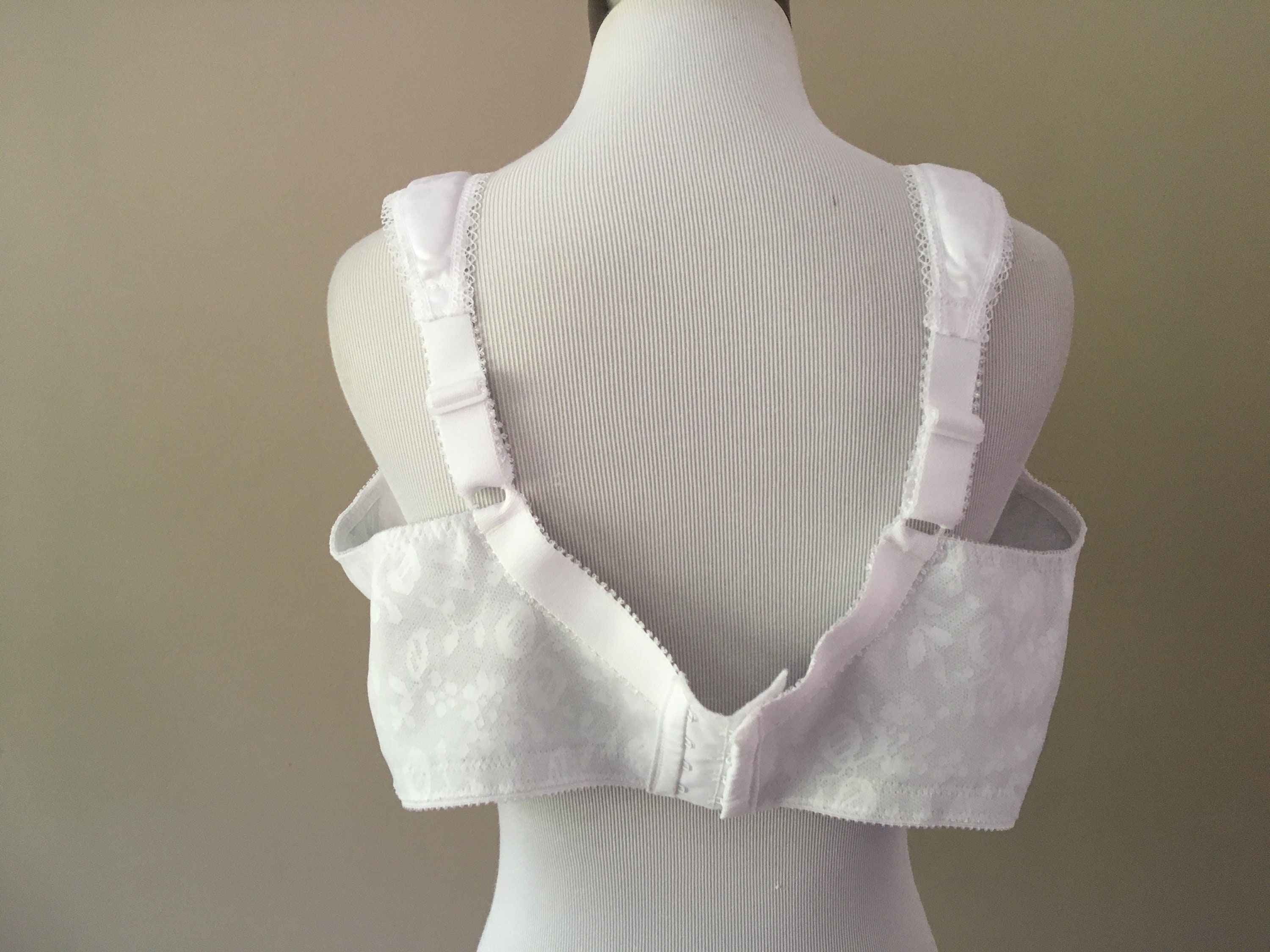 Bra 48C Playtex White Lace Trim Soft Cup Plus Size Brassiere | Etsy