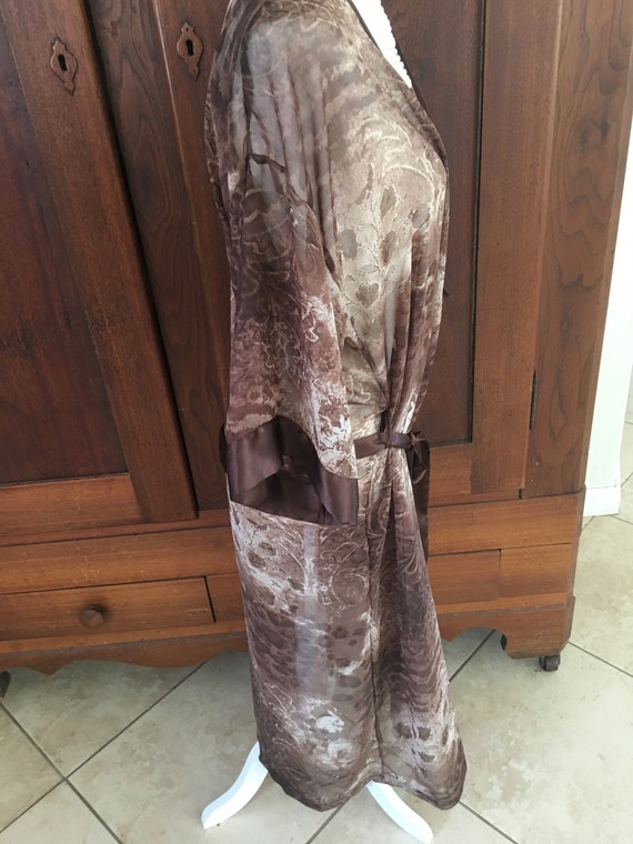 Large Robe Cinema Etoile Animal Print Robe Sheer... - Gem