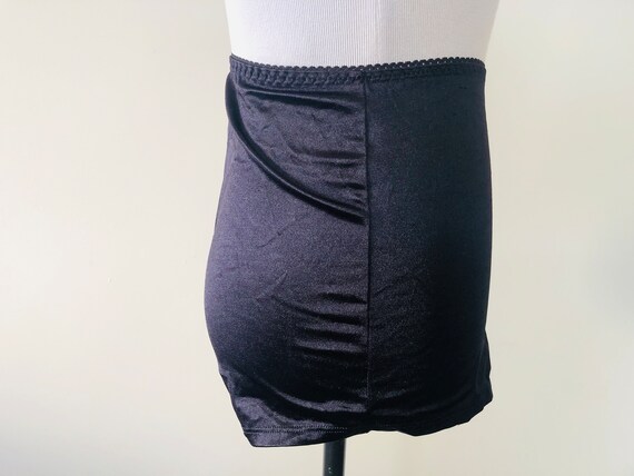 Large Black Vassarette Girdle Shapewear Nylon Spandex… - Gem