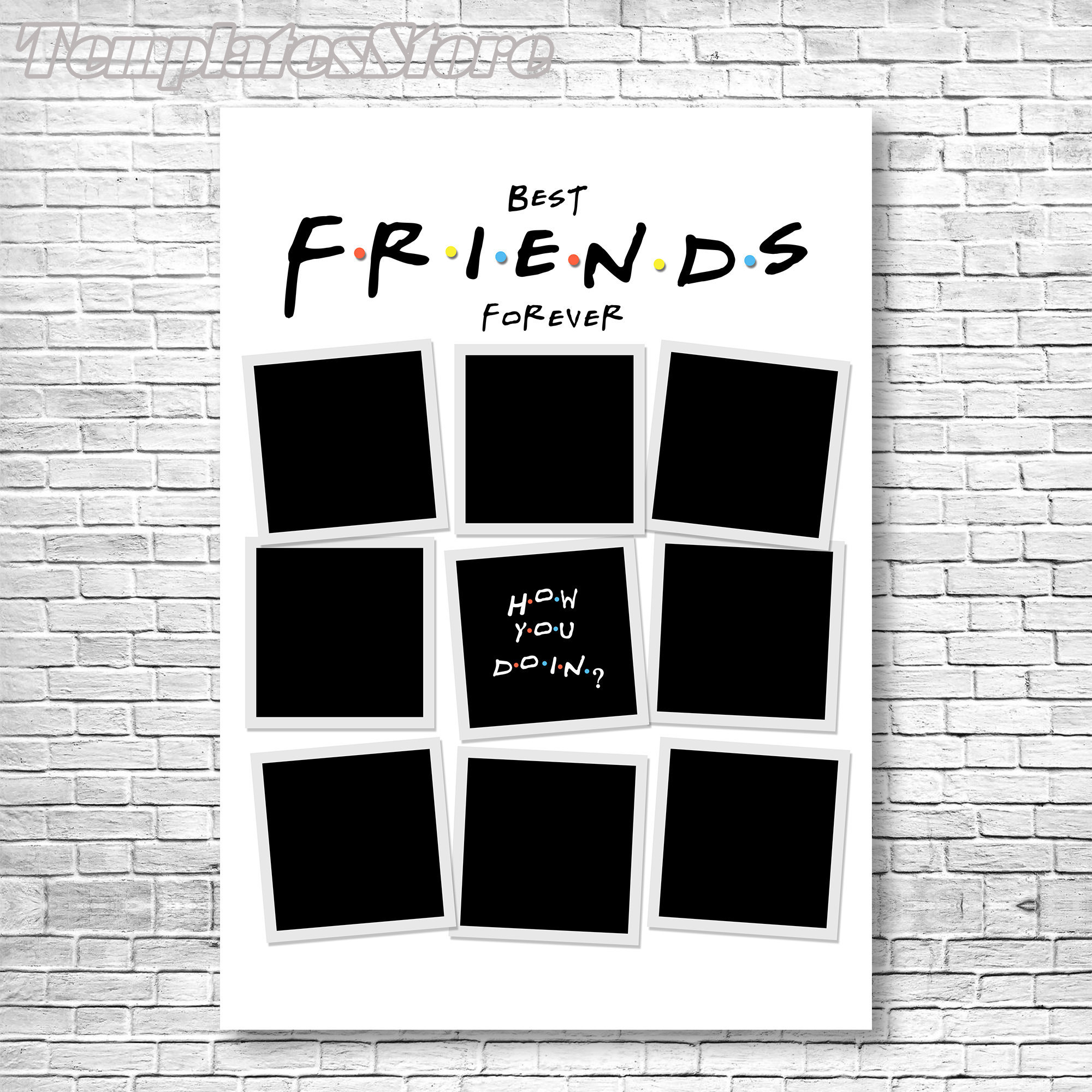 Friends Tv Show Black And White