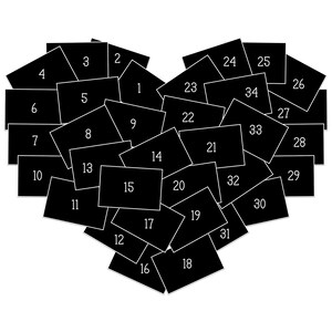 20x20 Heart Photo Collage Template Photoshop Collage Custom Collage ...