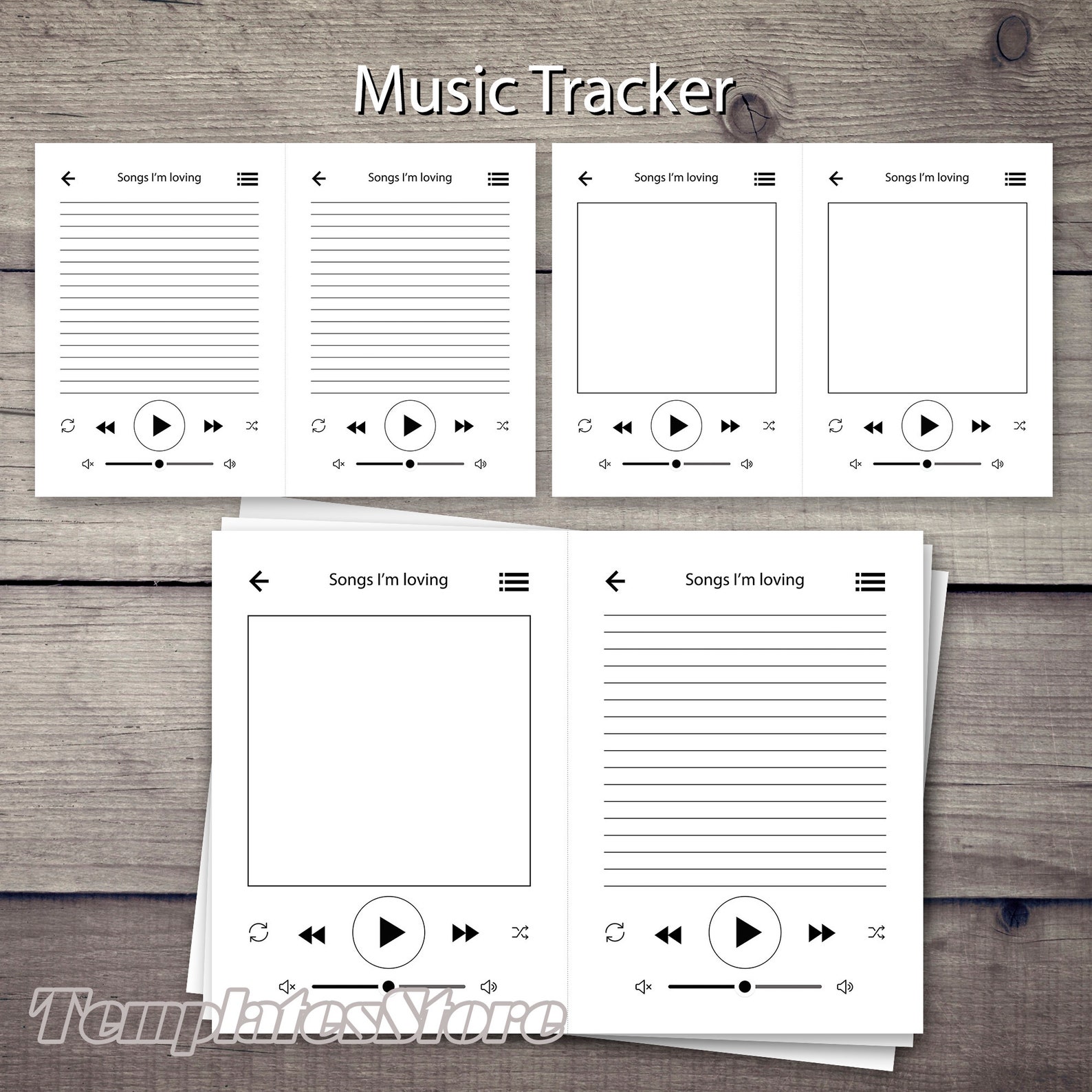 Music Tracker Planner Playlist Planner Tracker Printable - Etsy
