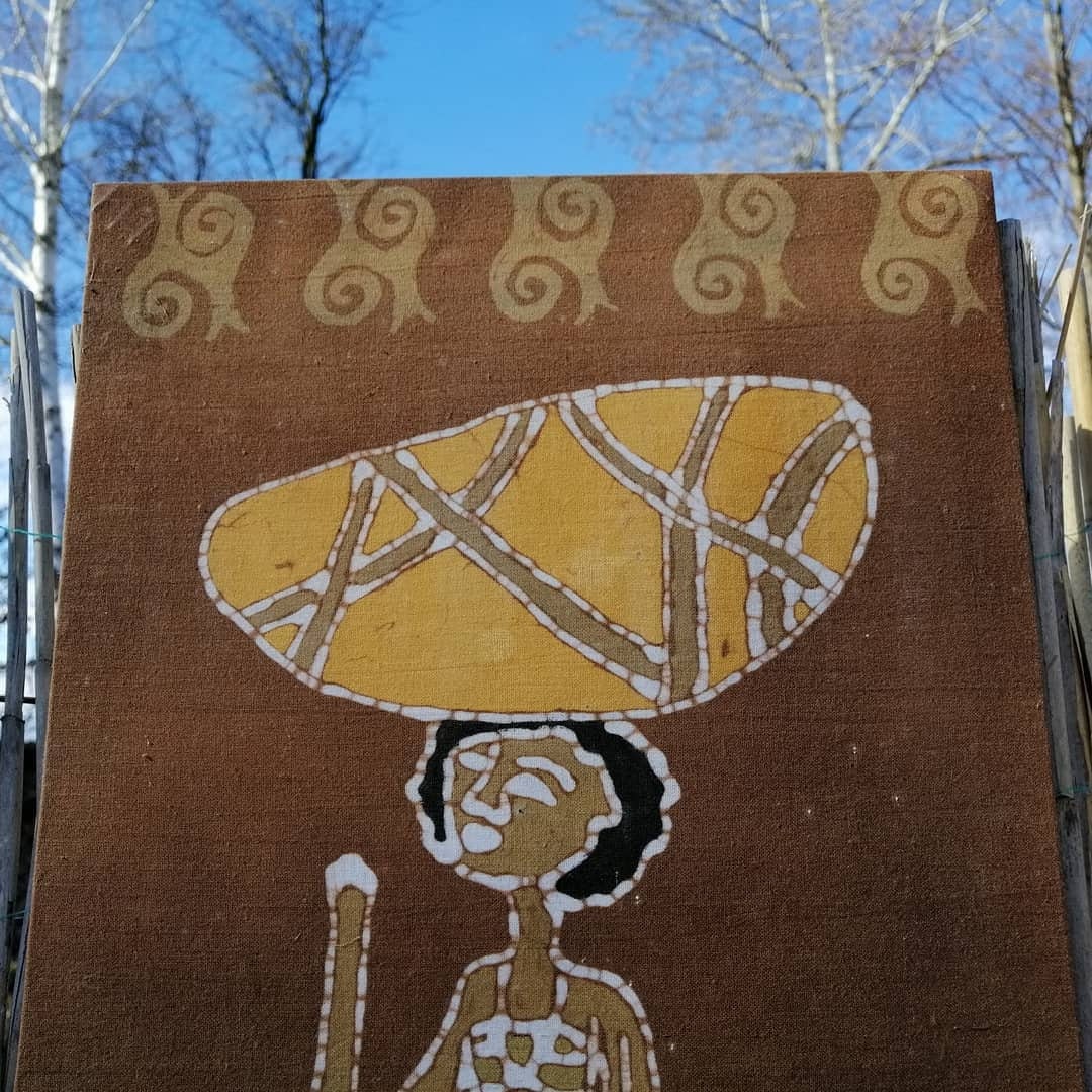 Batik AFRICAN WOMAN Wax Batik Mural - Etsy