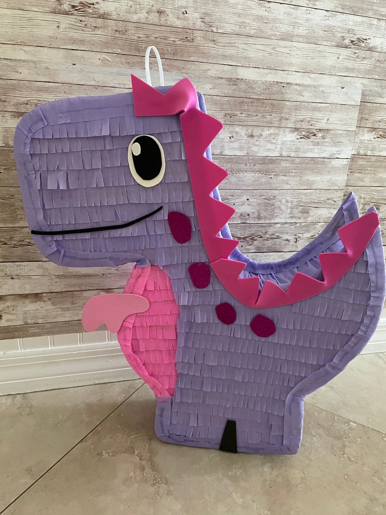 Purple Dinosaur Pinata. Girl Party Decorations Supplies - Etsy UK