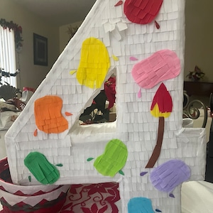 Number Art Palette Pinata. Art Birthday Party. Party Supply. (stick Not ...