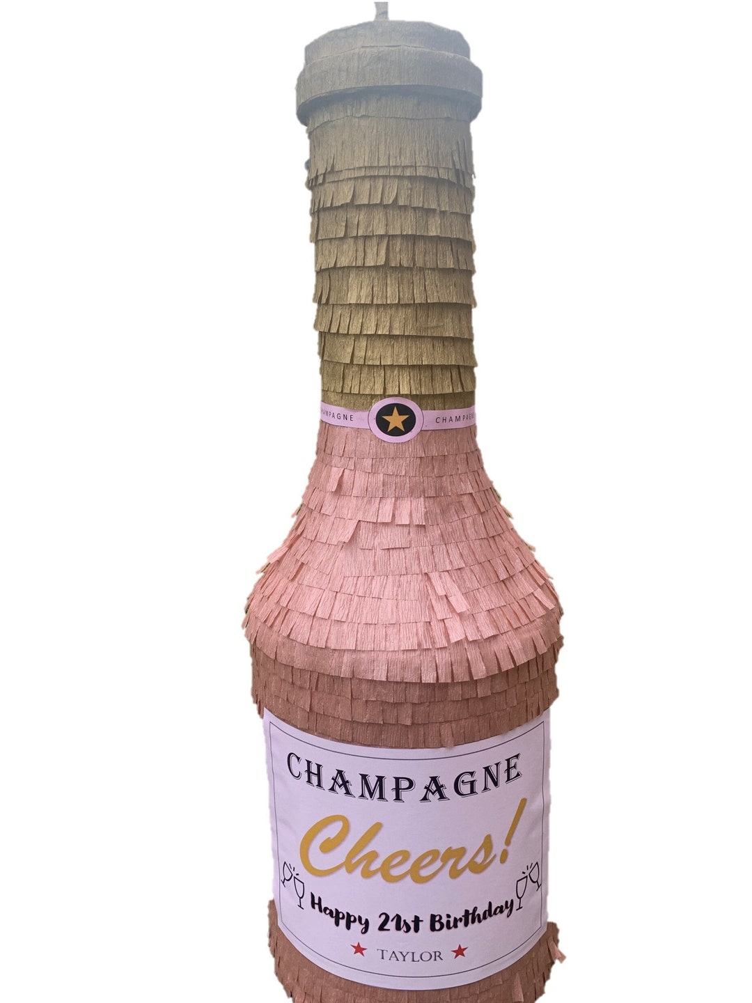 Champagne Bottle Pinata 3D. 28in Tall. Party Decoration Supplies ...