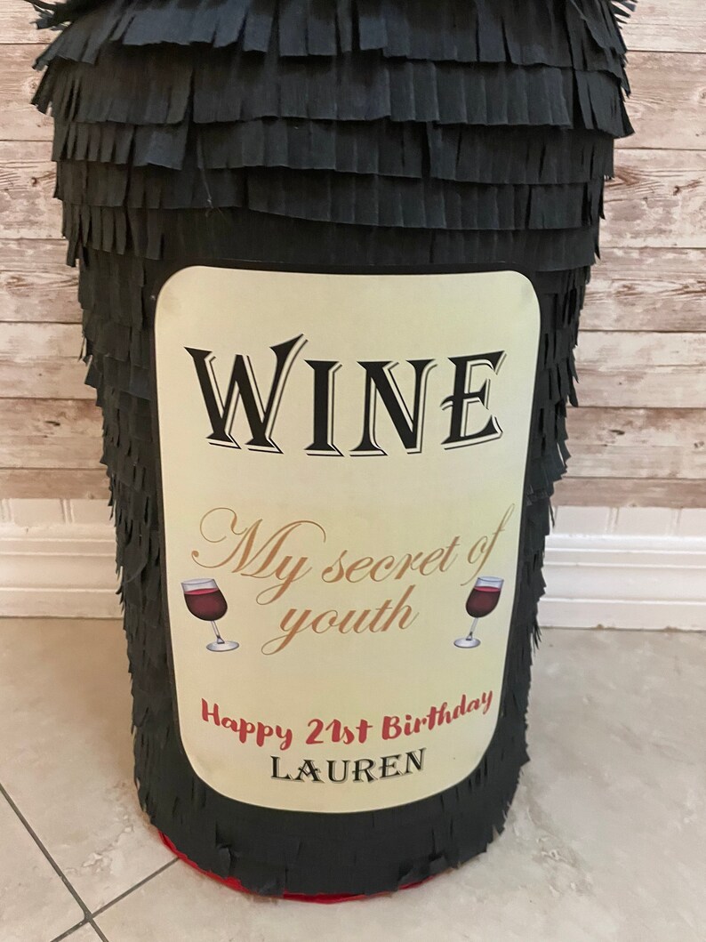 Wine Pinata 3D 28in Tall. Custom. Party Decorations - Etsy