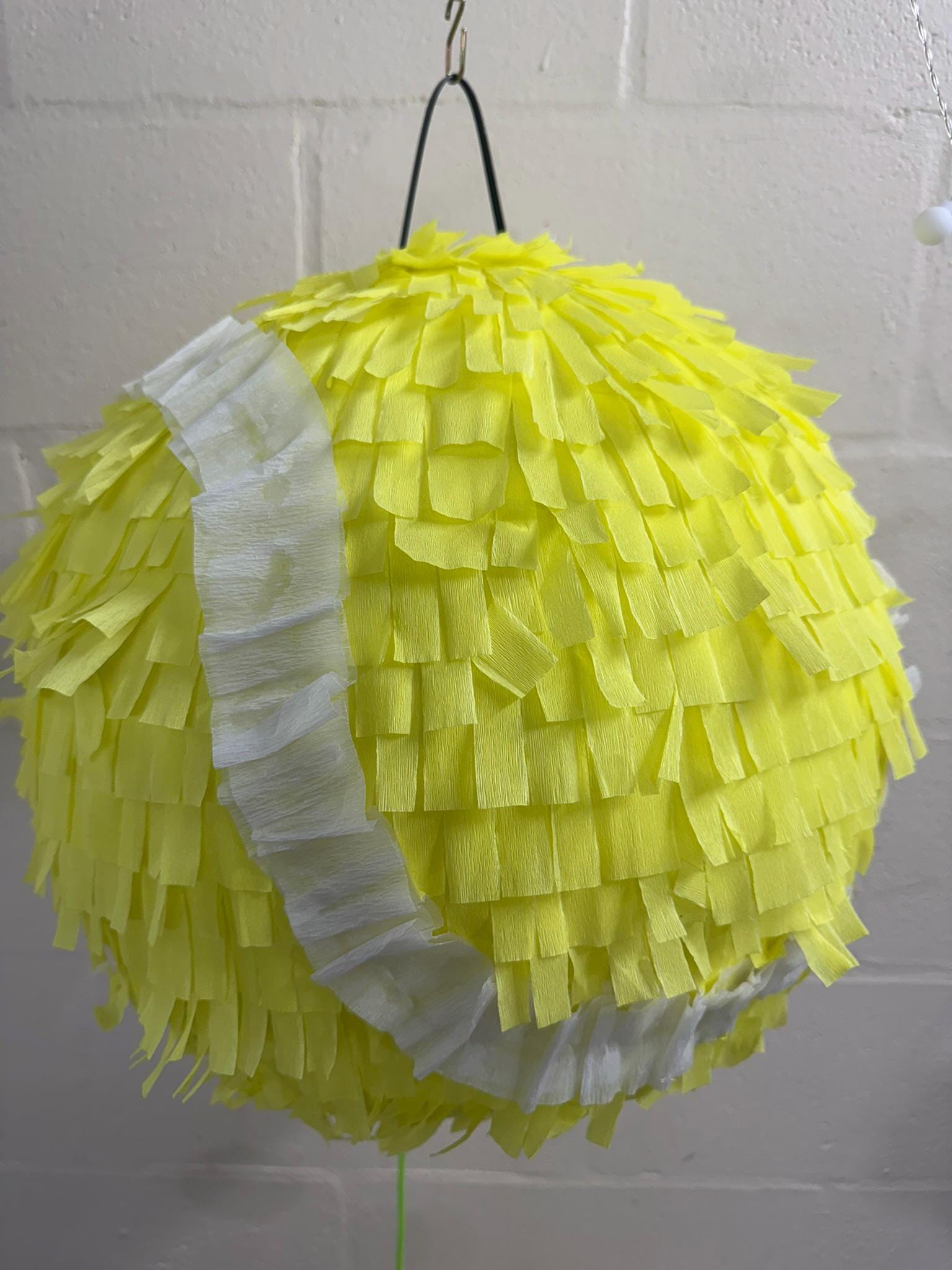 Yellow Tennis Ball Piñata 3D Round 14in Diameter (rope and 1 Hanging ...