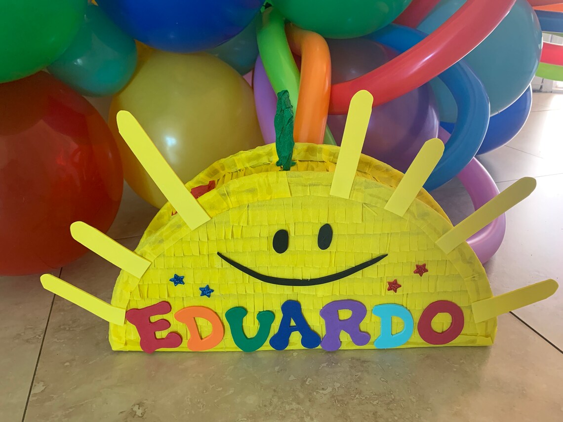 Sun Pinata. Custom Name. Party Decoration Supplies max. 5 | Etsy