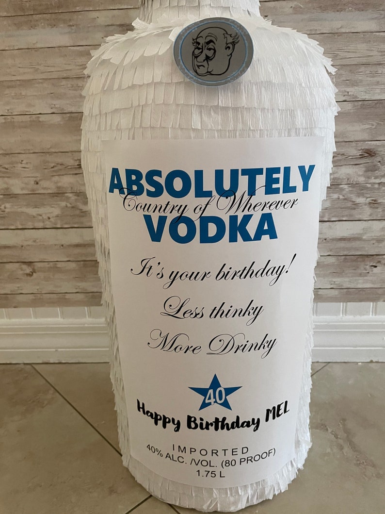 Vodka Bottle Customized. (write Your Message) Party Decorations. - Etsy