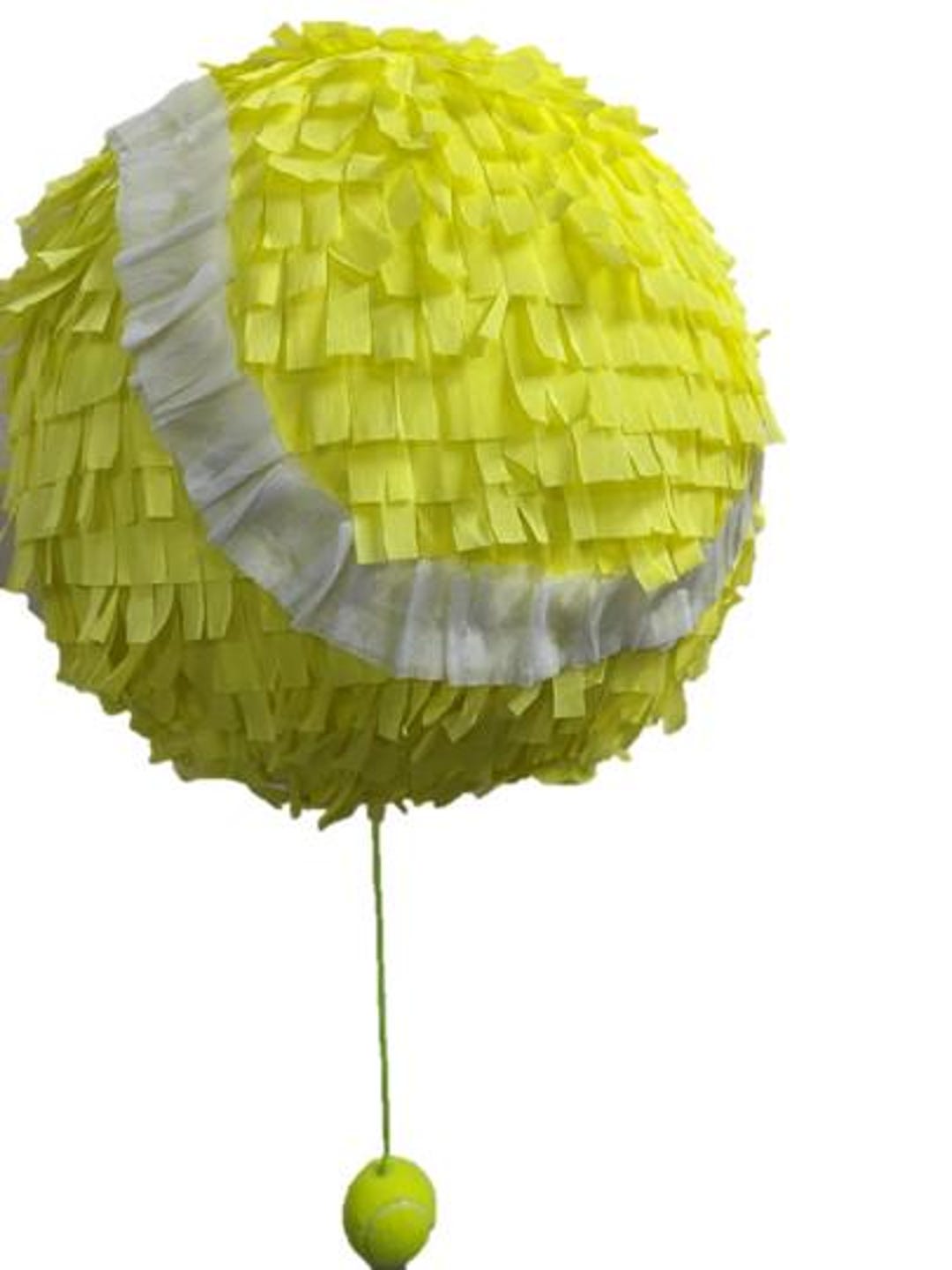 Yellow Tennis Ball Piñata 3D Round 14in Diameter (rope and 1 Hanging ...