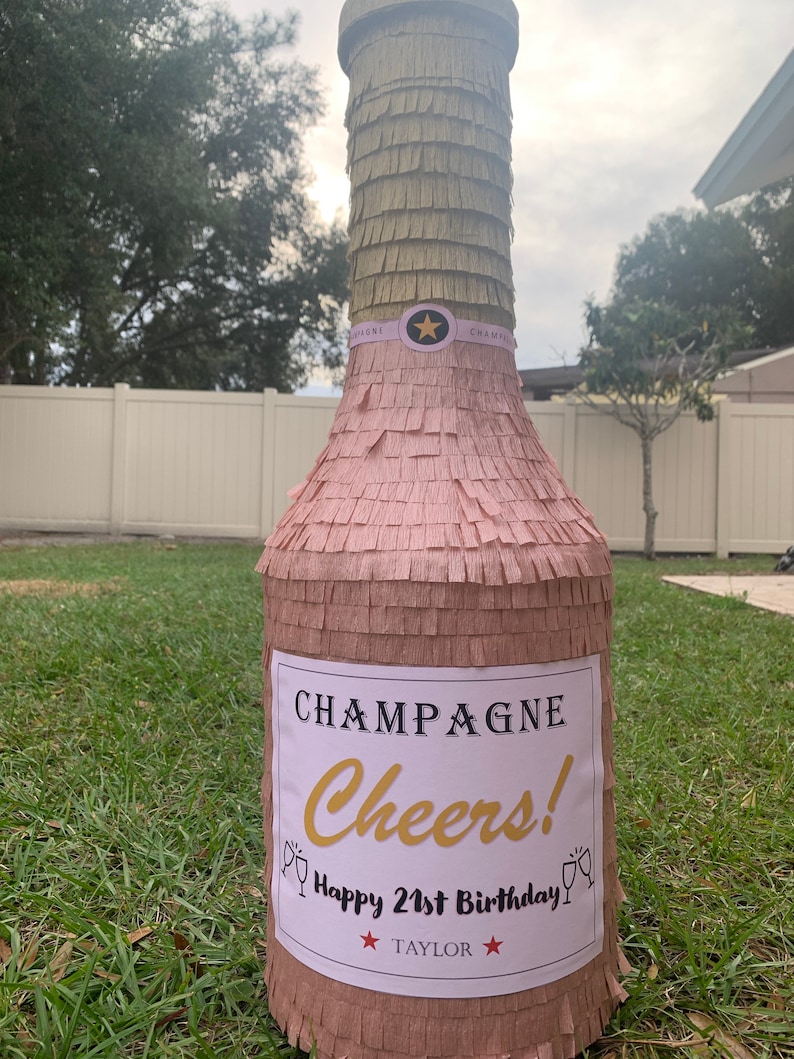 Champagne Bottle Pinata 3D. 28in Tall. Party Decoration - Etsy