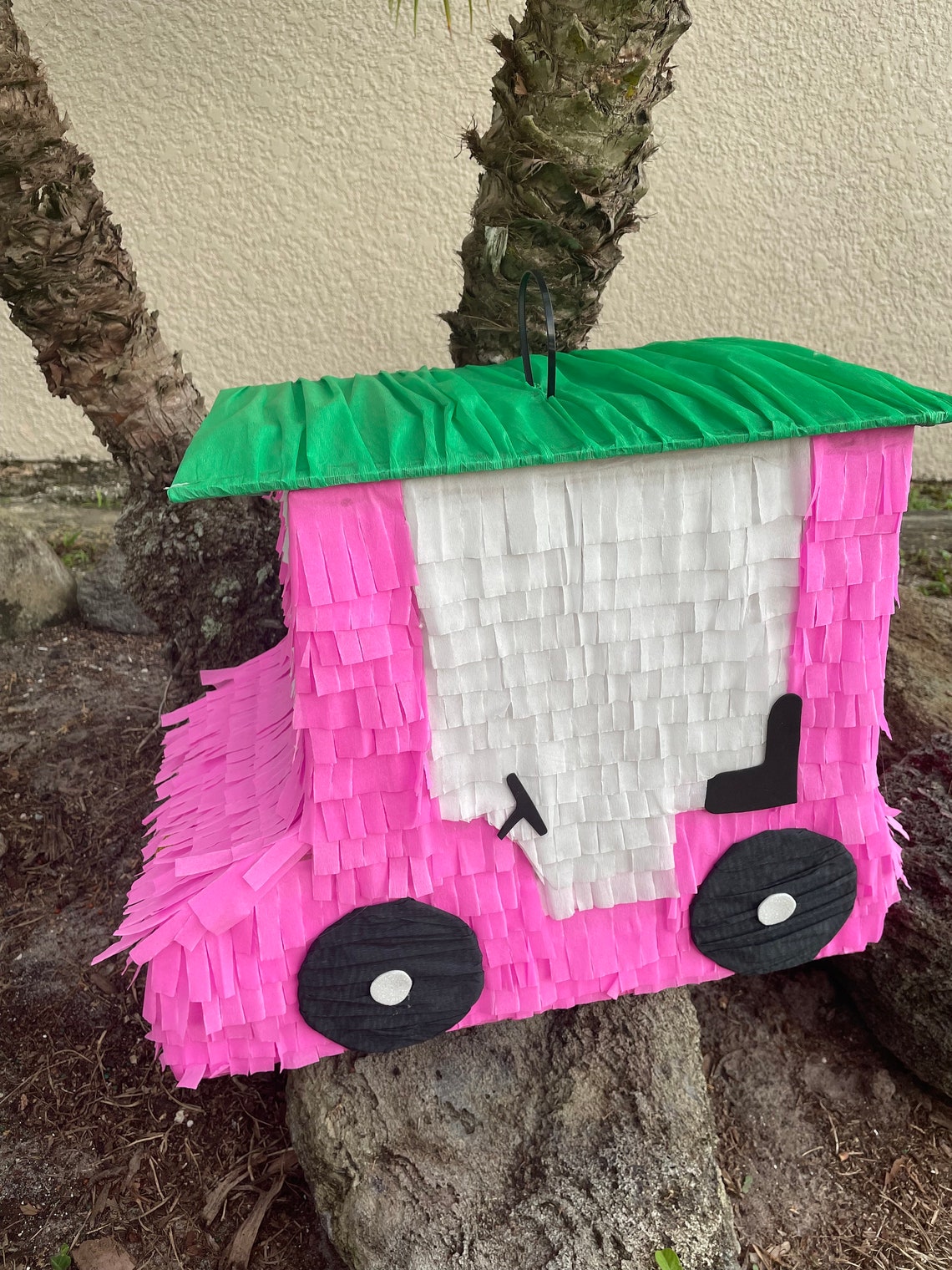 Pink Golf Cart Pinata. Party Decorations. Medium Size (stick Not ...