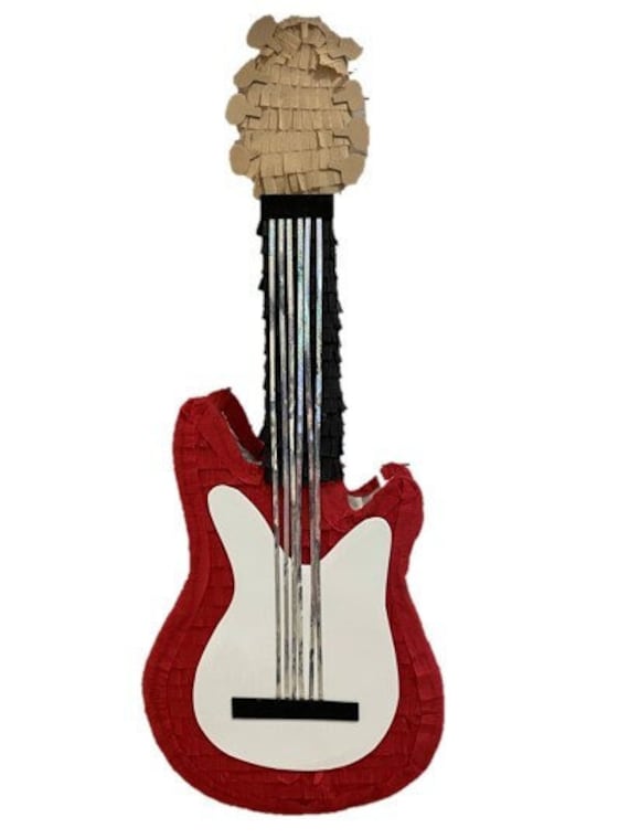 Red Electric Guitar Pinata 28 Tall. Party Decorations - Etsy