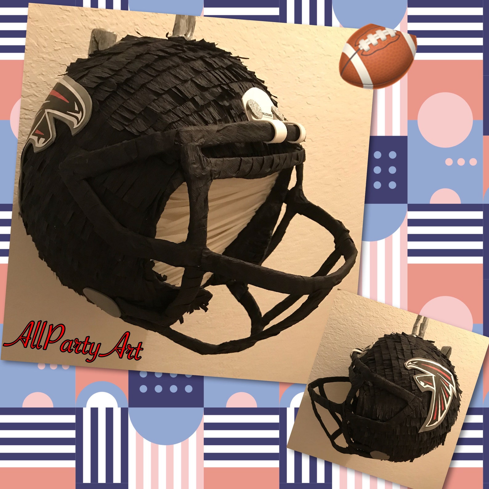 Football Helmet Pinata your Choice Team. Sports Party - Etsy